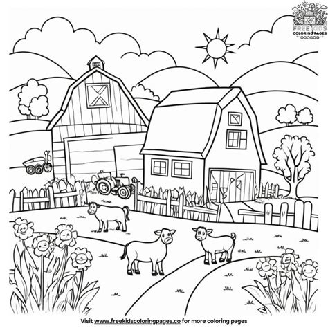Farm Life Coloring Pages Vibrant Farm Life Scenes