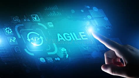 Agile Development Methodology Concept On Virtual Screen Technology