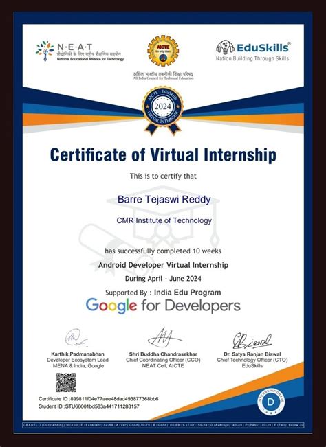 tejaswi reddy on linkedin i am excited to share the certificate of android developers from the…