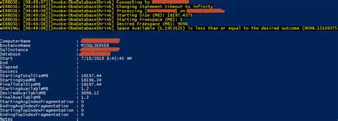 invoke dbadatabaseshrink math for percentfreespace doesn t work per