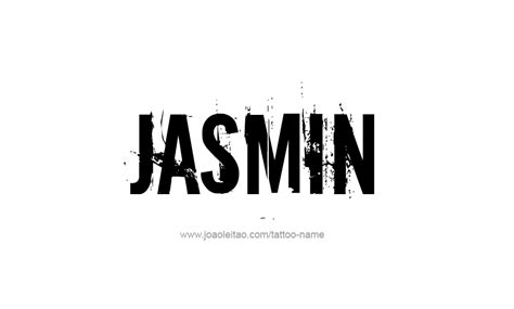 Jasmin Name Tattoo Designs