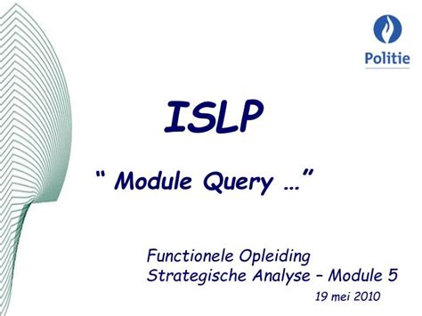 PPT ISLP Module Query PowerPoint Presentation Free Download ID
