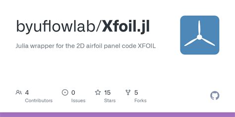 GitHub Byuflowlab Xfoil Jl Julia Wrapper For The D Airfoil Panel Code XFOIL