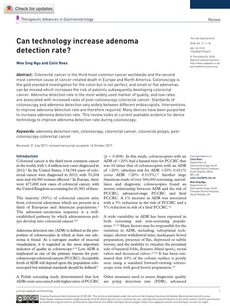 Pdf Can Technology Increase Adenoma Detection Rate