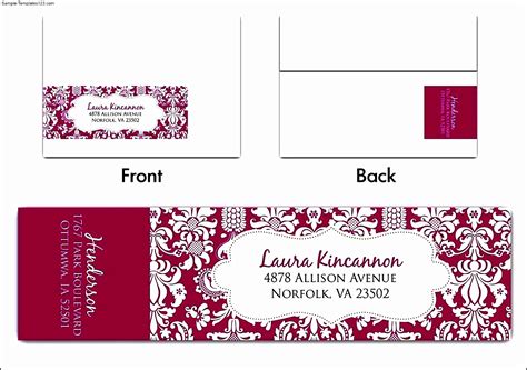 Package Address Label Template