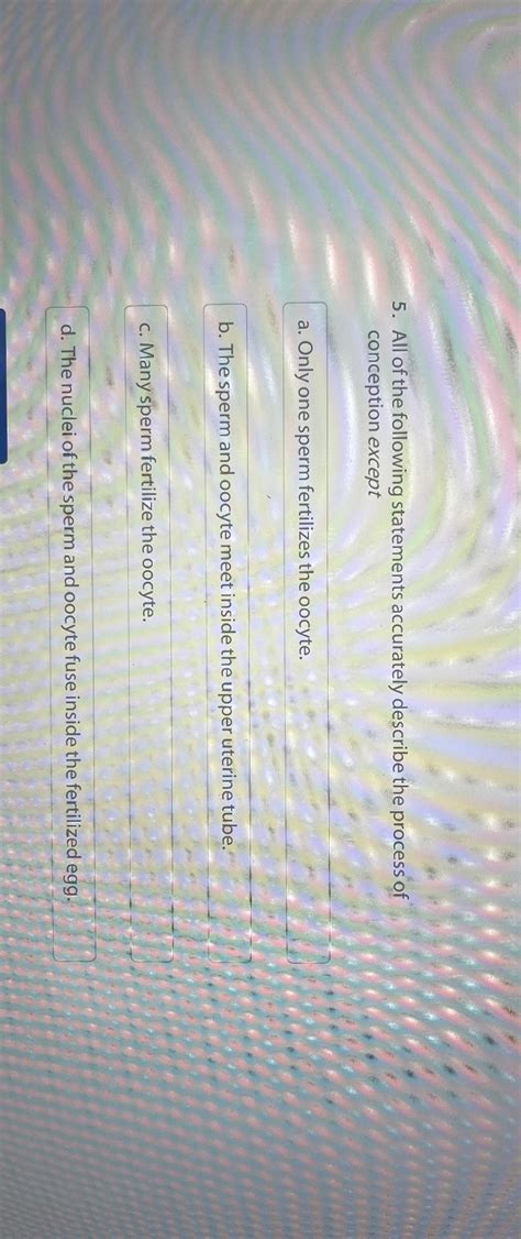 Solved All Of The Following Statements Accurately Describe