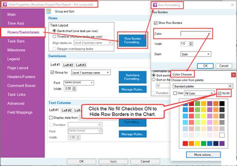 Editing Row Properties For Version 72 Onepager Documentation