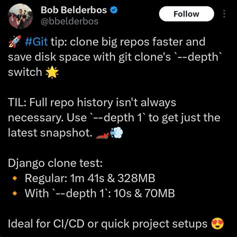 Adding Depth1 While Cloning Git Repo Saves Time And Space Bhadresh