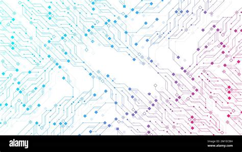 Modern Technology Circuit Board Texture Background Design Waves Flow Quantum Explosion