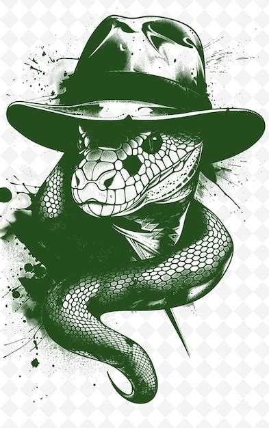 Premium Psd Python With A Fedora And A Mysterious Expression Poster