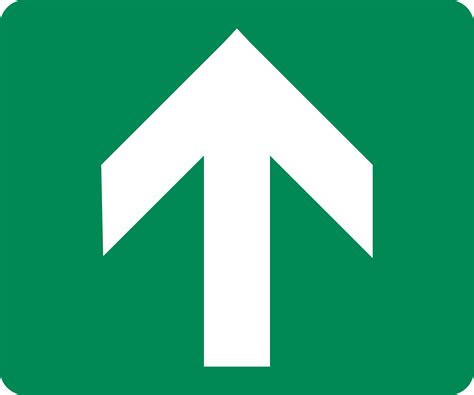 Top Arrow Direction Signs Green Exit Emergency Icon 15270839 PNG
