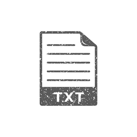 premium vector text file format icon in grunge texture vector
