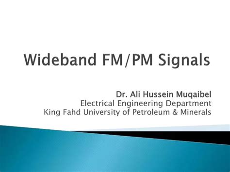 Ppt Wideband Fm Pm Signals Powerpoint Presentation Free Download