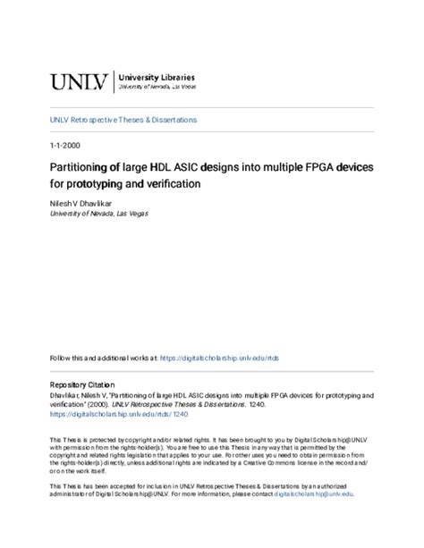 Pdf Partitioning Of Large Hdl Asic Designs Into Multiple Fpga Devices