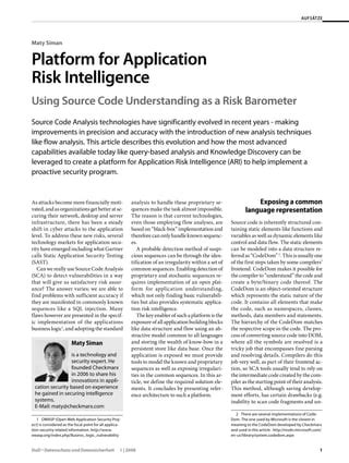 A Platform For Application Risk Intelligence PDF