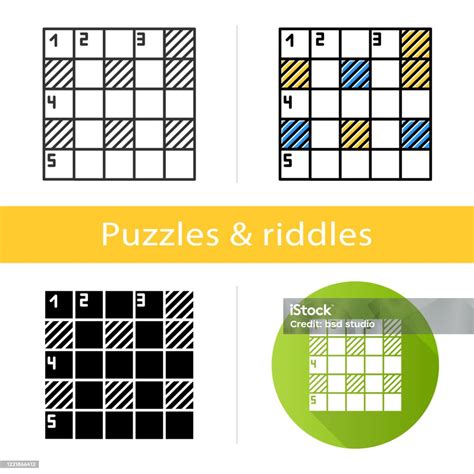 수학 퍼즐 아이콘입니다 스도쿠 번호 배치 논리 게임 비밀 크로스 워드 퍼즐 정신 운동 독창성 테스트 수수께끼 플랫 디자인 선형 및 색상 스타일 격리된 벡터 일러스트레이션