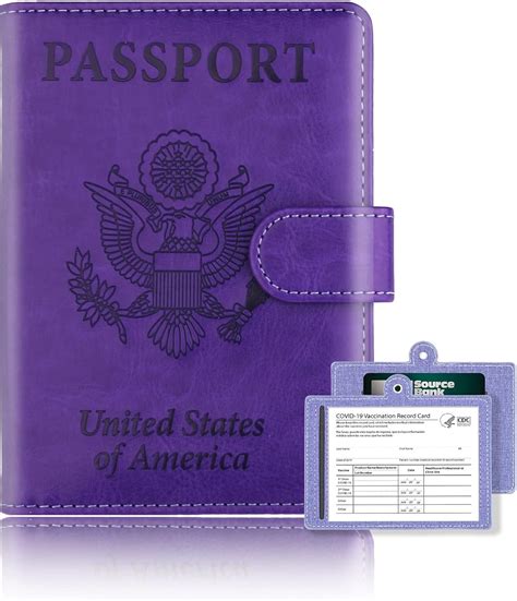 Toursuit Rfid Passport And Vaccine Card Holder Combo