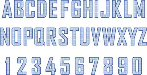 Blueprint Style Font Stock Vector Illustration Of Concept