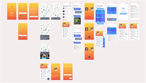 prototypes and interface design on behance