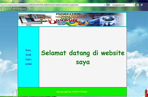 Belajar Dasar HTML Tugas Membuat Website