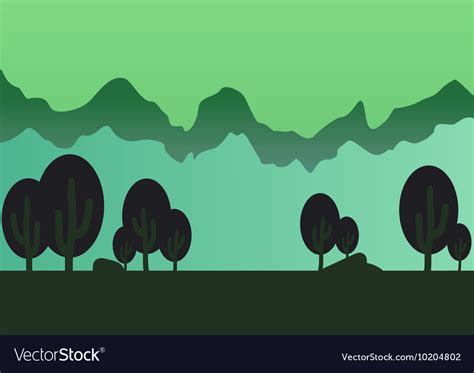 Game Forest Parallax Background Royalty Free Vector Image