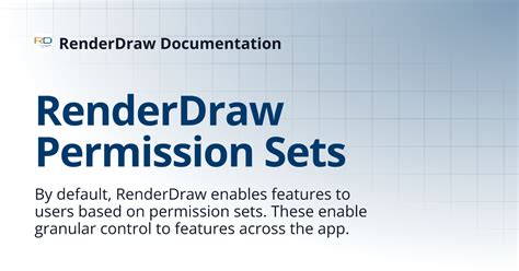 Renderdraw Permission Sets Renderdraw Documentation