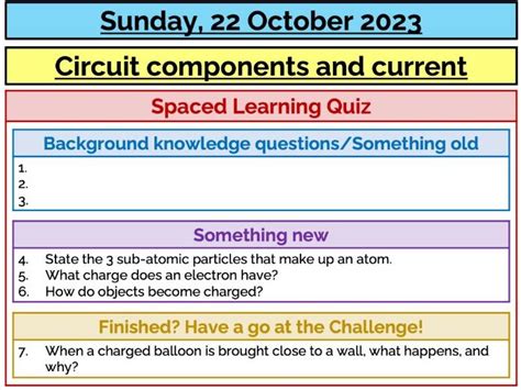 Ks3 Circuit Components And Current Teaching Resources Ks3 Circuit Components And Current Teaching Resources