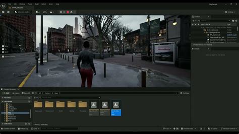 Ue5 City Sample Vram Engine Rendering Youtube