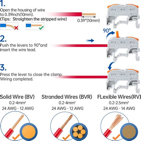 Snapklik Com GKEEMARS DIN Terminal Blocks Universal Wiring Connector Lever Wire Connectors KV