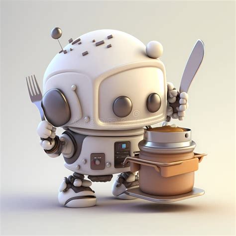 Tiny Chef Robot Generative Ai Stock Illustration Illustration Of Claw Robotic 272611158