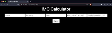 GitHub Pedroagiar IMC Calculator A IMC Calculator Project Based In HTML JS