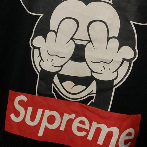 Supreme Mickey Mouse Graphic T Shirt Black On Carousell