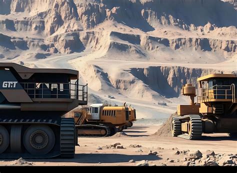 Open Pit Mining Techniques And Equipment In Use Premium Ai Generated Image