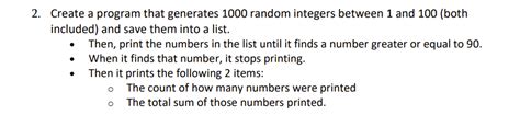 Solved Create A Program That Generates Random Chegg