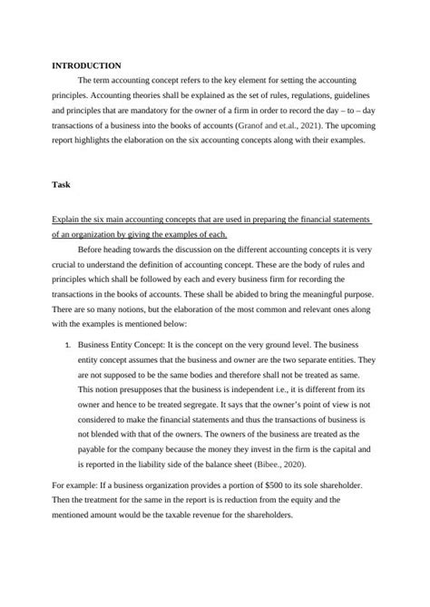 Six Main Accounting Concepts With Examples Desklib