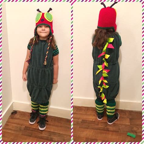 The Very Hungry Caterpillar Costume Easy To Sew Didnt Use A Pattern Diy Costumes Caterpillar