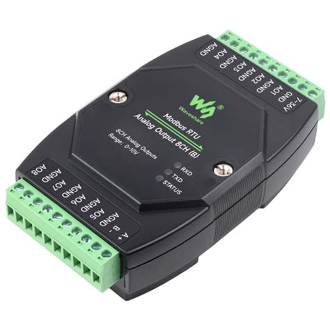 Wave MODBUS RTU 8 Channel Analog Module 4 20ma Out Micro Robotics