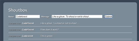 Shoutbox Codeforest