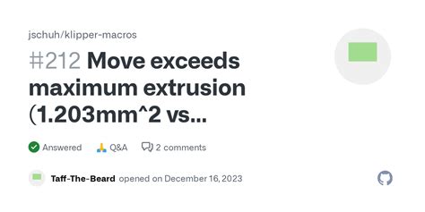 move exceeds maximum extrusion 1 203mm 2 vs 0 640mm 2 on print start