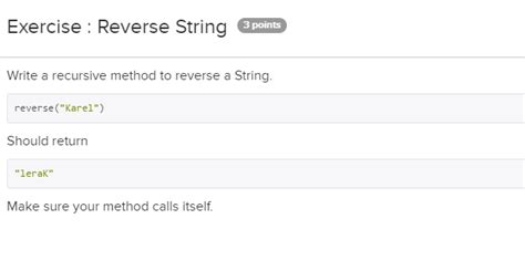 Solved Exercise Reverse String Spoints Write A Recursive Chegg