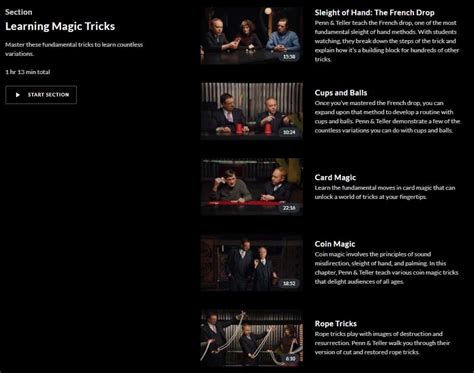 Masterclass Penn And Tellers The Art Of Magic Lesson Online Review Cmuse