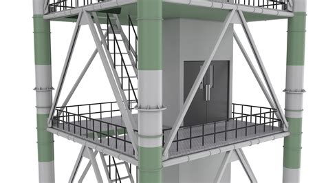 Prison And Watch Tower 3d Turbosquid 2285958