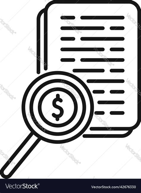 Search Monetization Icon Outline Mobile Royalty Free Vector