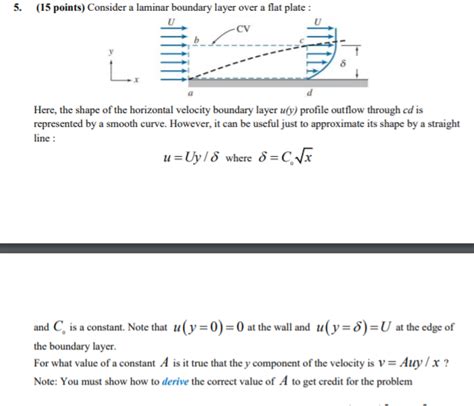 solved 5 15 points consider a laminar boundary layer over