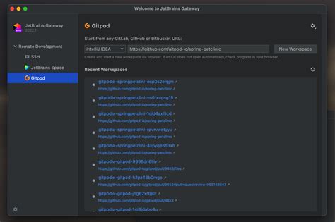 Cannot See Connect Button In Jetbrains Gateway Workspaces List
