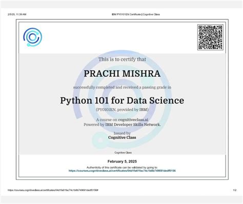 achievement unlocked python 101 for data science certification from