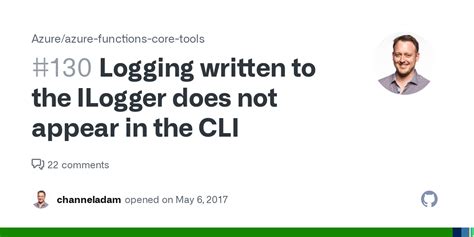 Logging Written To The Ilogger Does Not Appear In The Cli · Issue 130