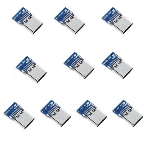 Lilac บอร์ด Pcb เชื่อมต่อทองแดง Usb 3 1 Type C 12 24 Pins 10 ชิ้น Shopee Thailand