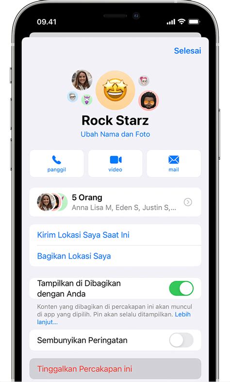 Keluar dari topik pesan teks grup di iPhone atau iPad - Apple Support (ID)