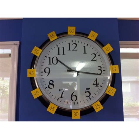 Large Classroom Clock For Analog Time Telling And Skip Counting By 5s